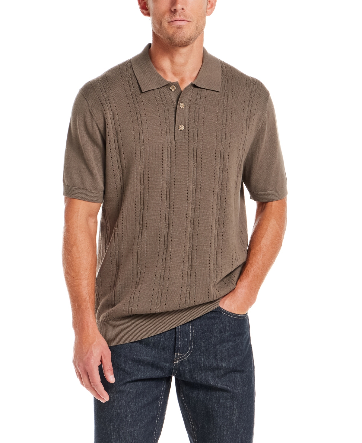 Click here for Weatherproof Vintage Mens Regular-Fit Pointelle Sw... prices