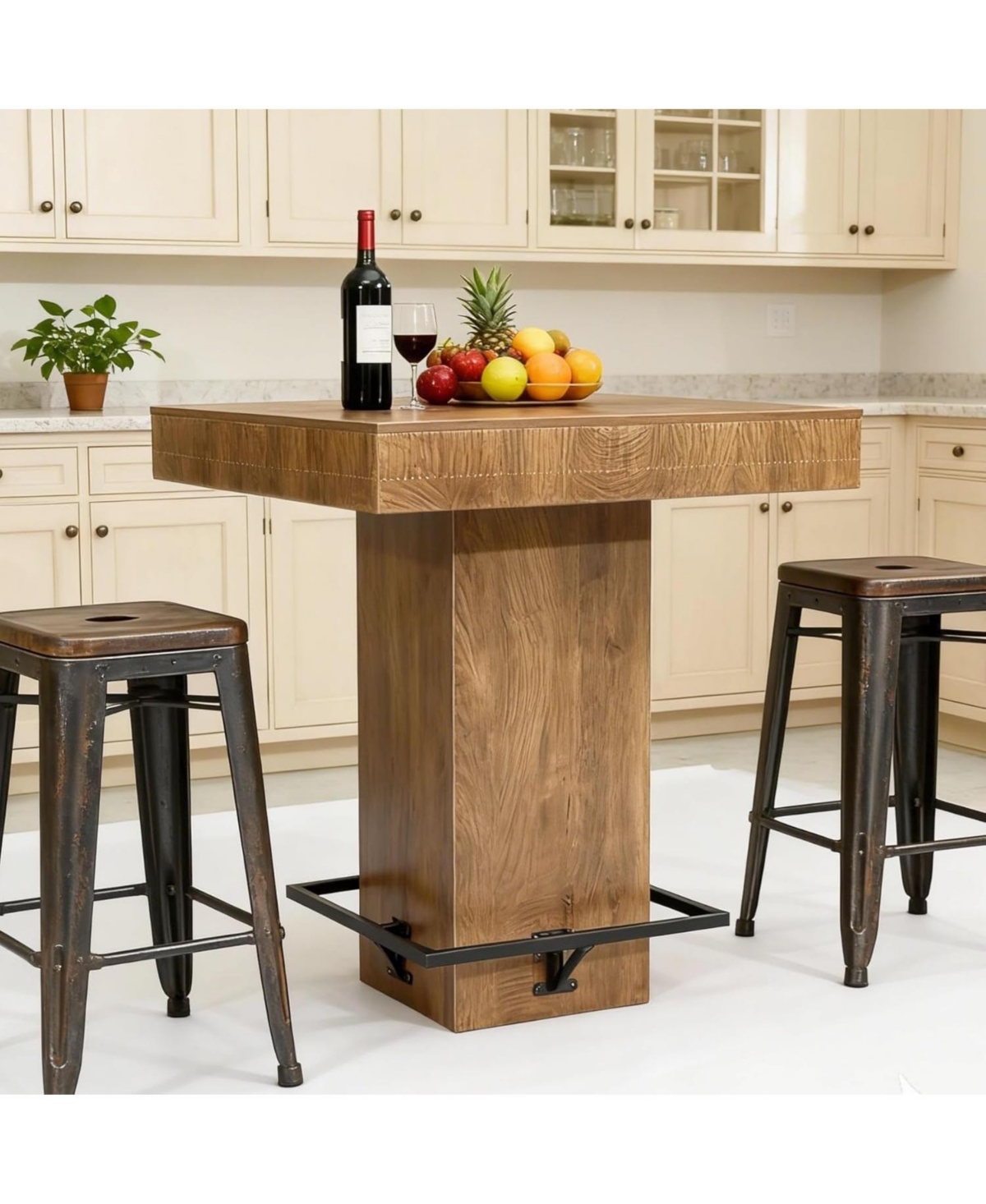 Click here for Tribesigns 37.4" H Square Bar Table  Wooden B... prices