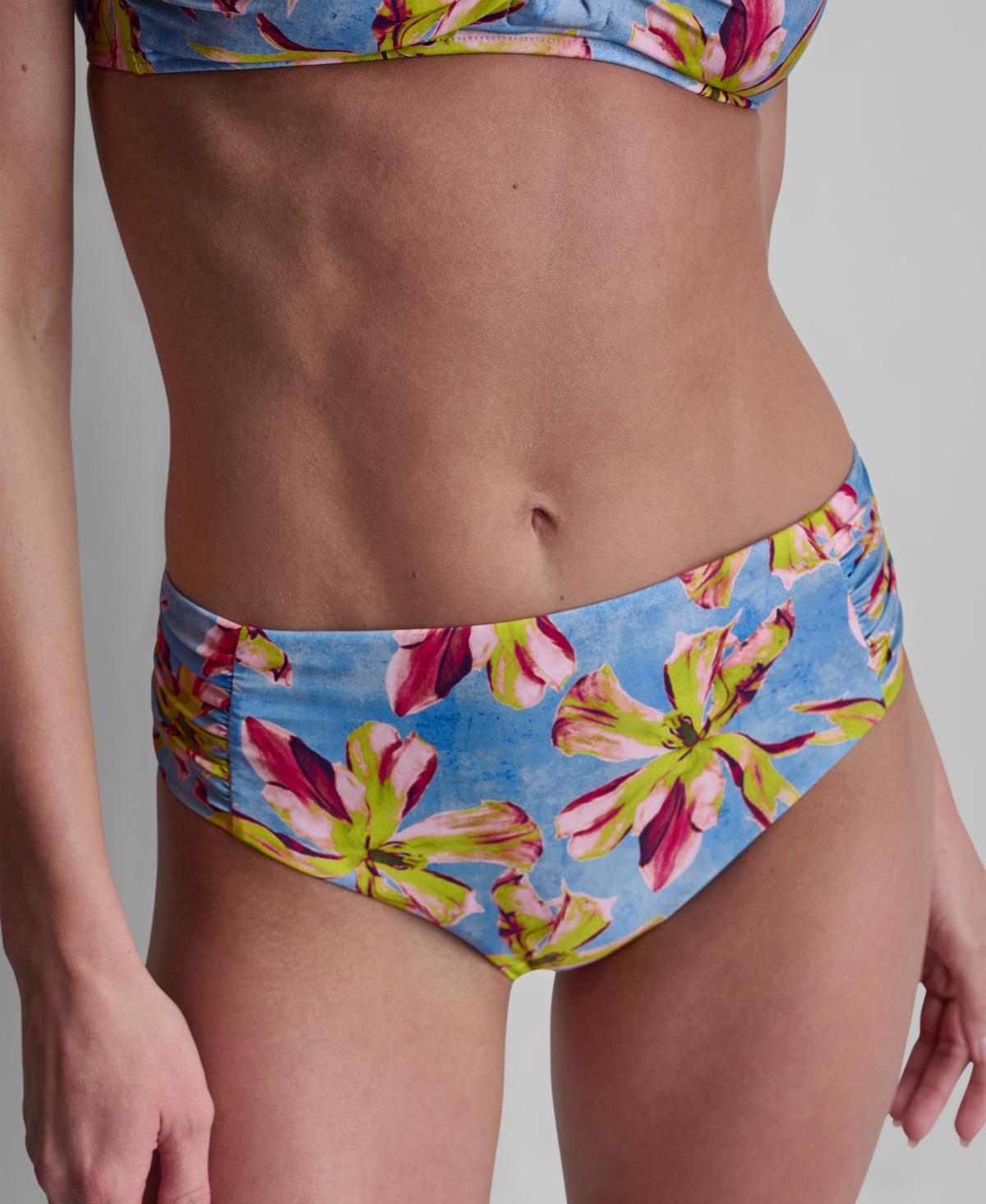 Click here for Dkny Womens High-Waist Side-Shirred Bikini Bottoms... prices