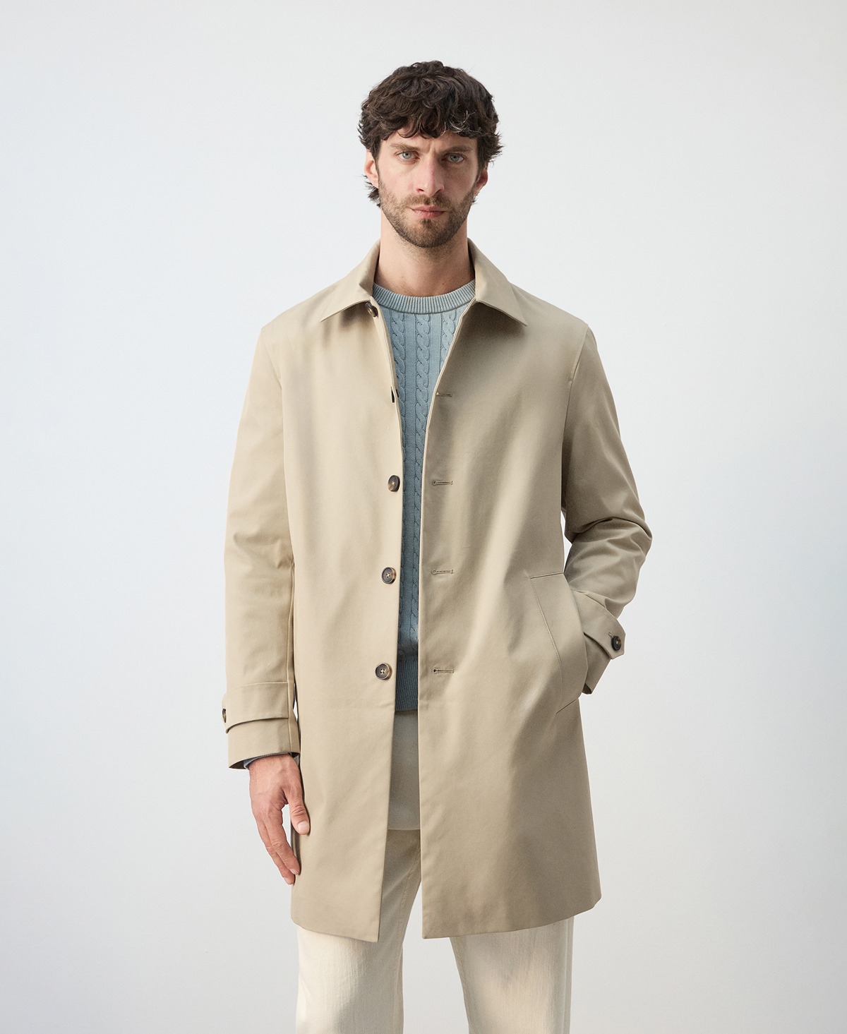 Click here for Mango Mens Water-Repellent Pockets Trench Coat - B... prices