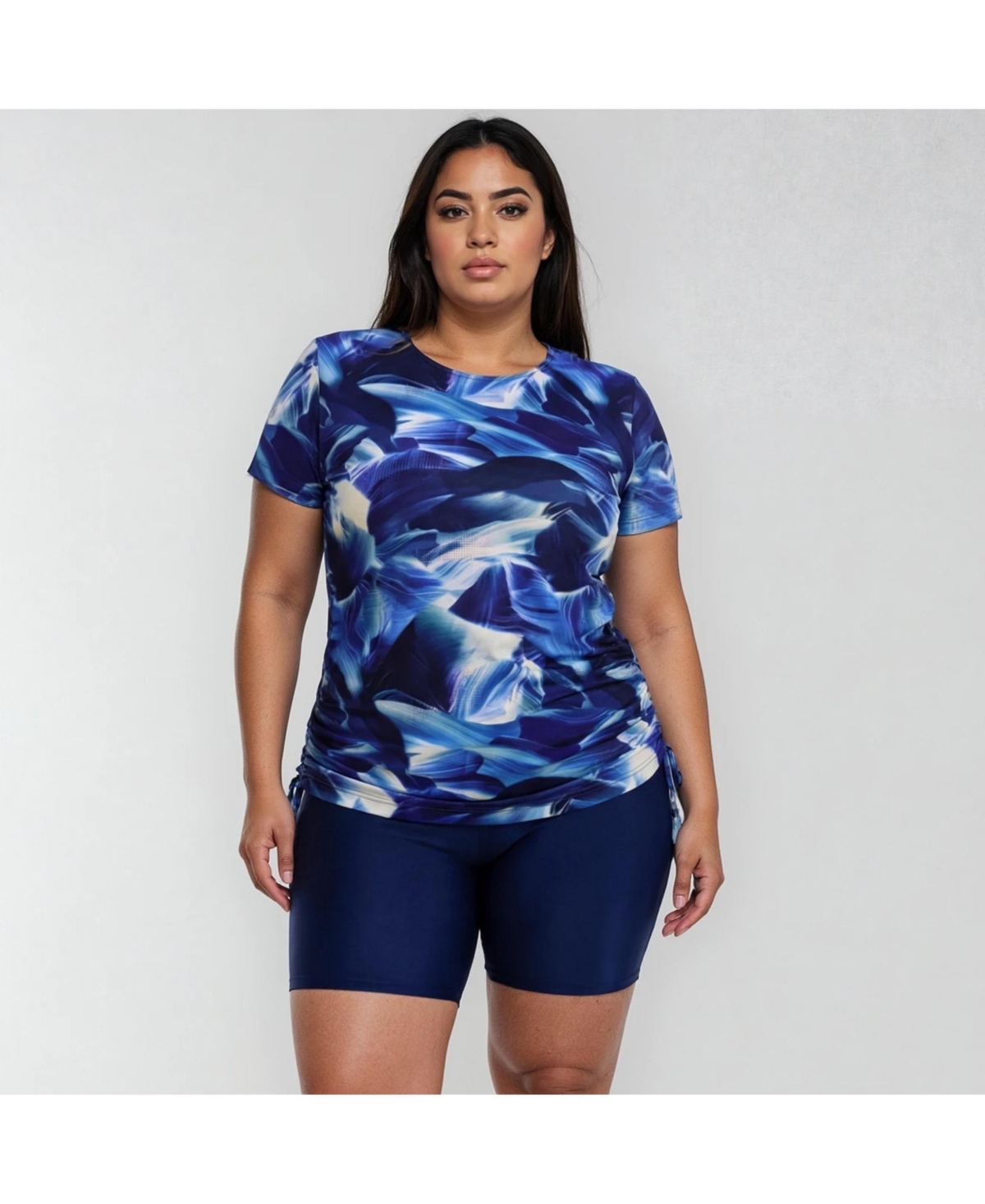 Click here for Calypsa Plus Size Short Sleeve Adele Swim Top and... prices