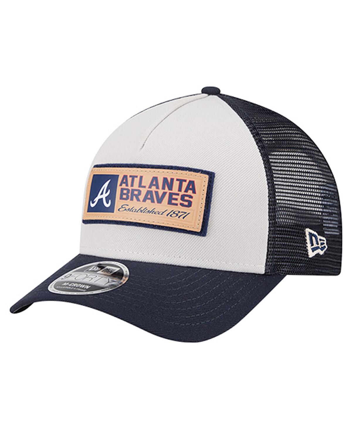 Click here for New Era Mens Stone/Navy Atlanta Braves Text A-Fram... prices