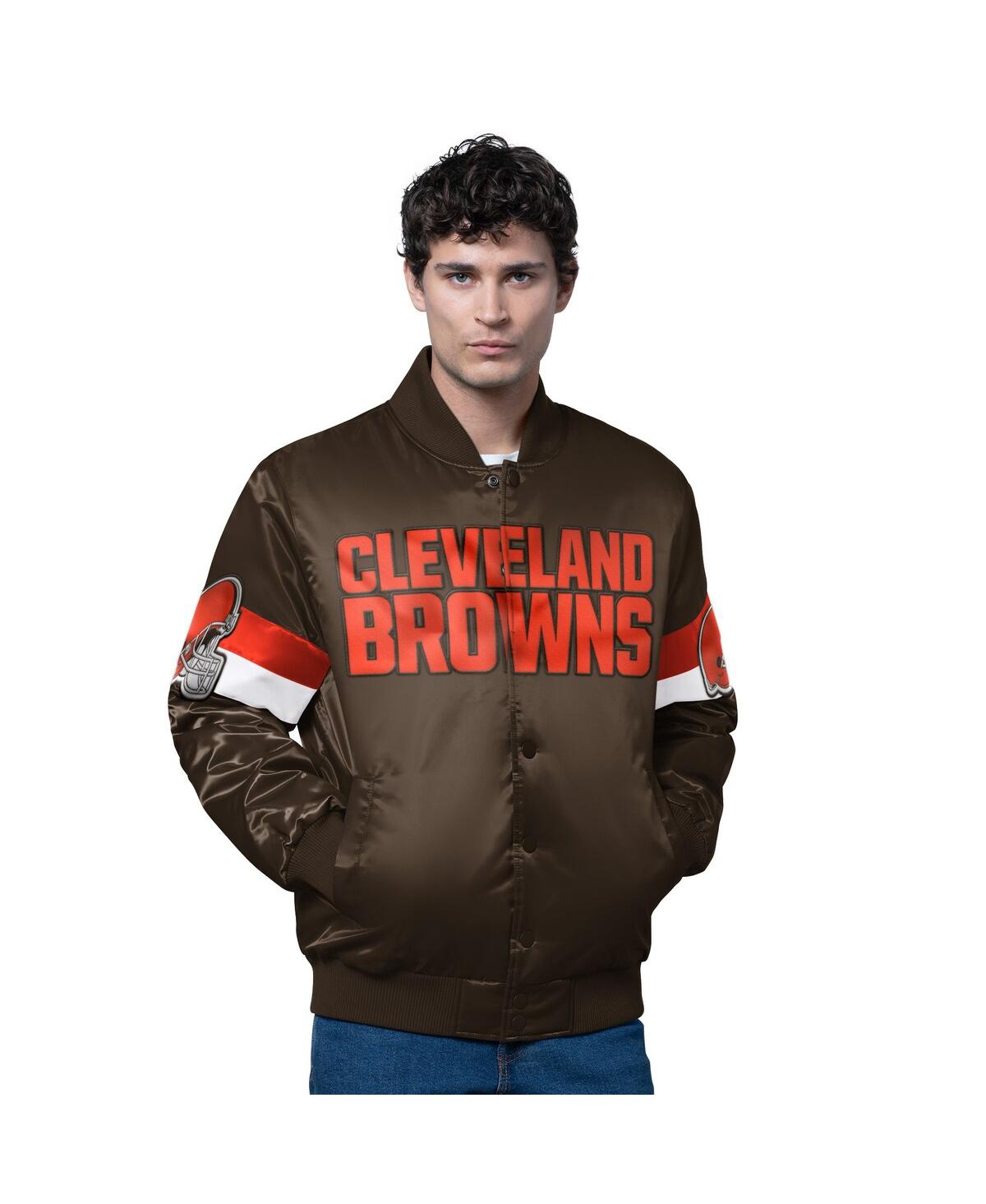 Click here for Starter Mens Brown Cleveland Browns Triple Option... prices