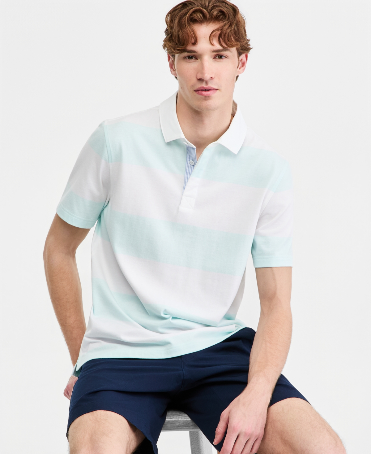 Click here for Club Room Mens Short-Sleeve Rugby Shirt  Macys Exc... prices