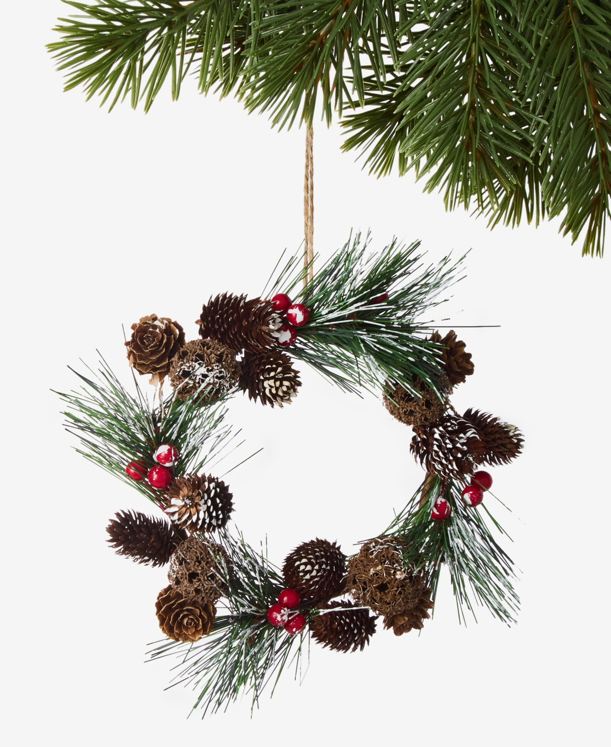 Click here for Holiday Lane Cozy Cabin Pinecone Wreath Ornament... prices
