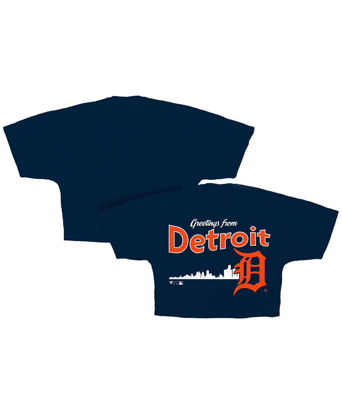 Click here for Fanatics Womens Navy Detroit Tigers Skyline Crop T... prices