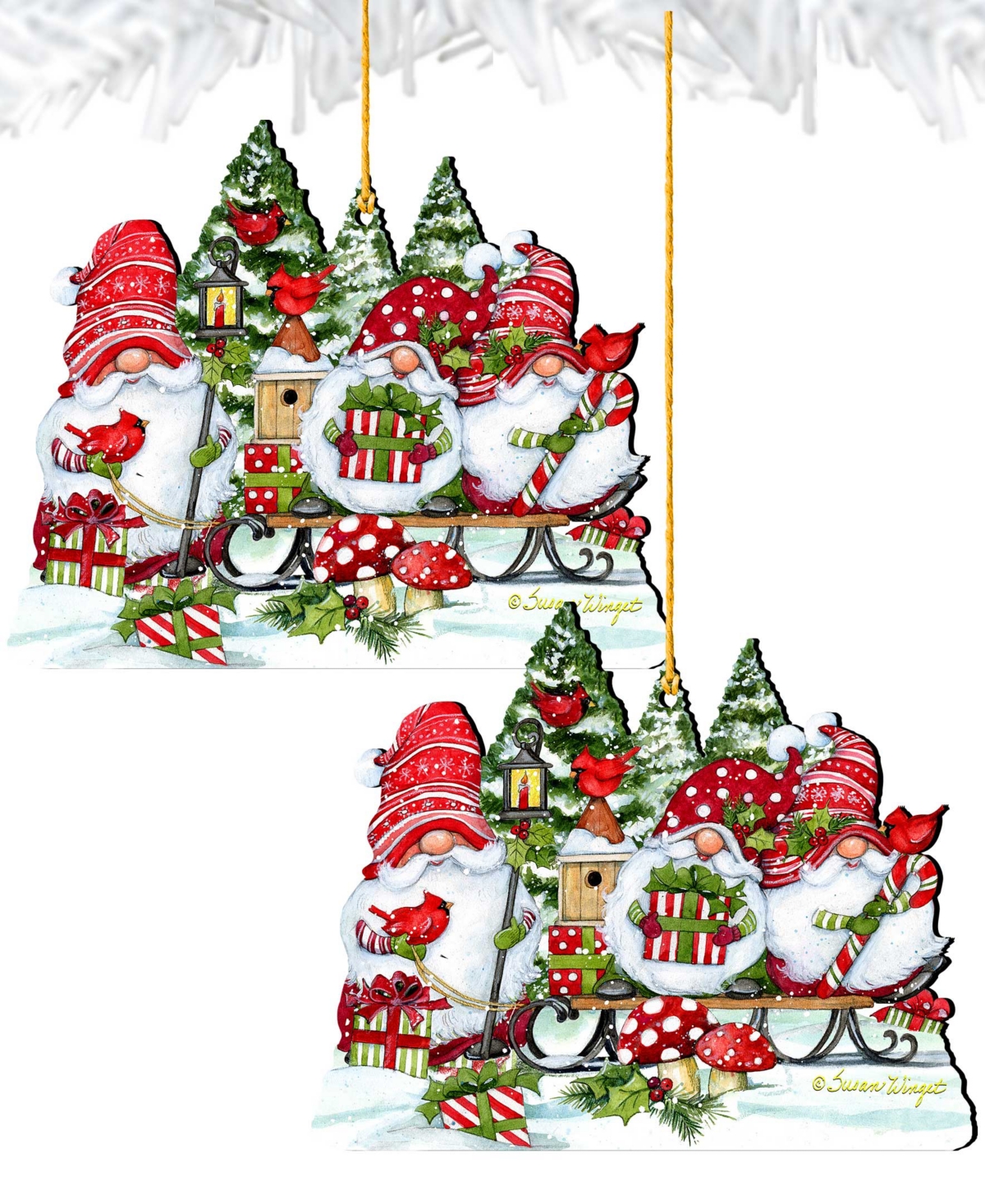 Click here for Designocracy Christmas Gnomes Holiday Ornaments  S... prices