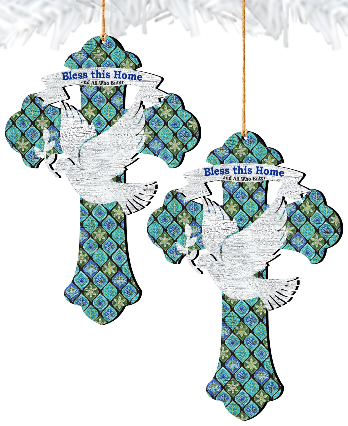 Click here for Designocracy Blessings Cross Holiday Ornaments  Se... prices