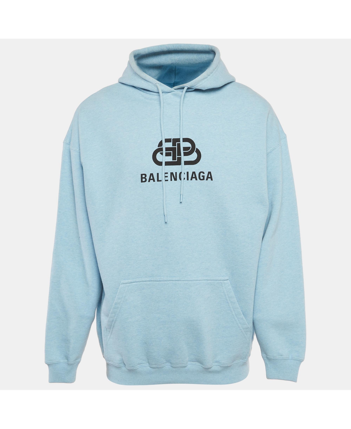 Click here for Pre-Owned Balenciaga Mens Logo Print Cotton Hoodie prices
