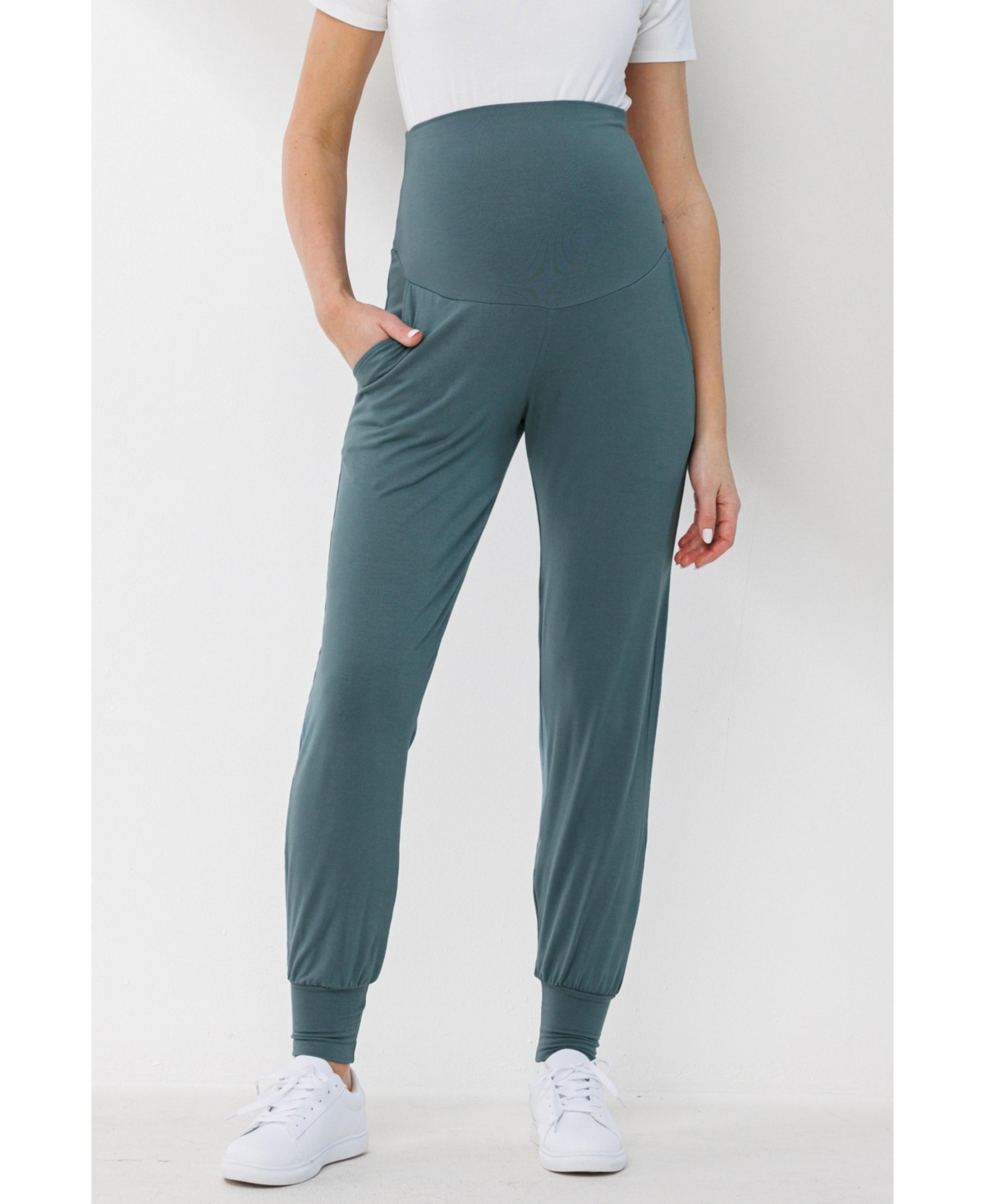 Click here for Hello Miz Maternity Over-the-Belly Pull-On Joggers... prices