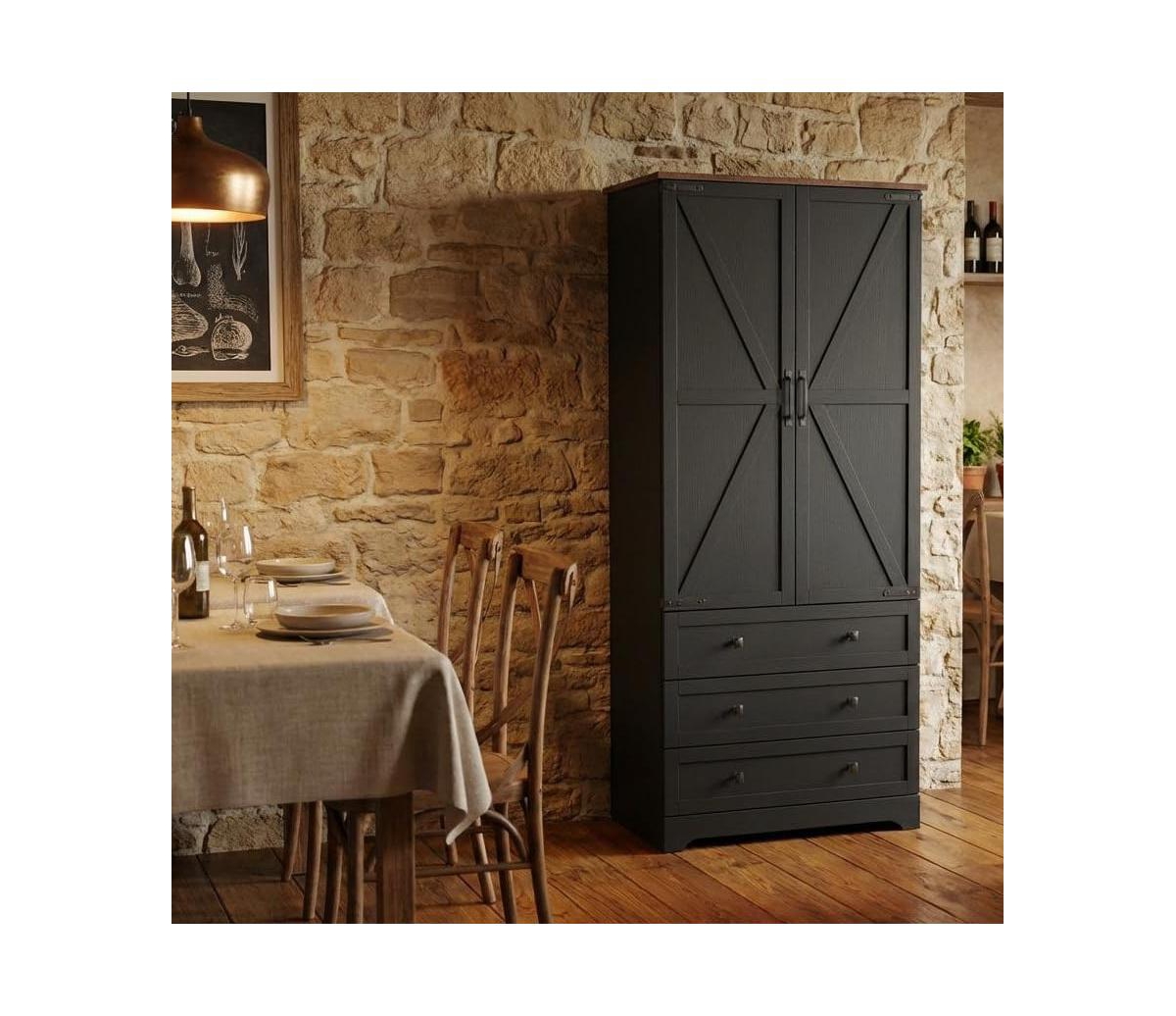 Click here for gaomon Farmhouse Kitchen Pantry Cabinet - 72"... prices