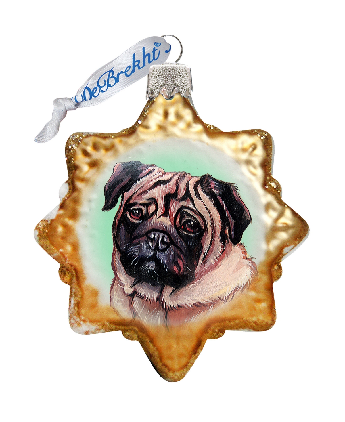Click here for Designocracy Cute Pug Mercury Holiday Ornament - M... prices