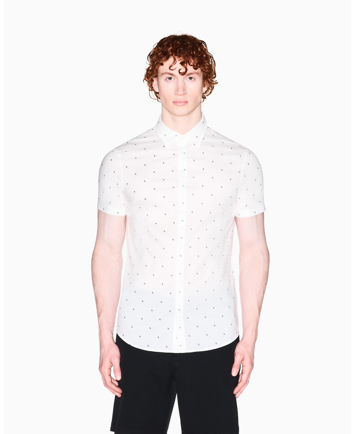 Click here for A|X Armani Exchange Mens Short Sleeve Poplin Allov... prices