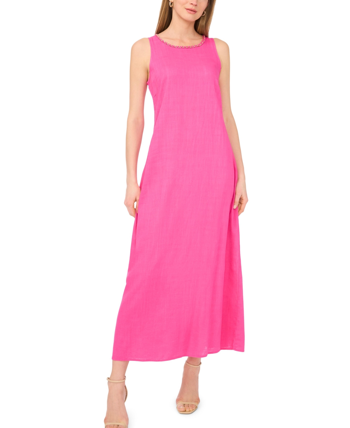 Click here for Vince Camuto Womens Crew Neck Maxi Dress - Raspber... prices