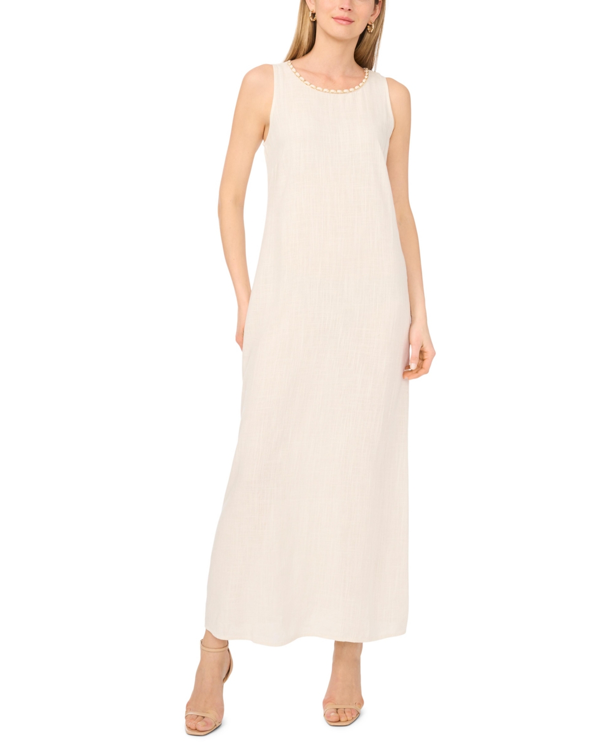 Click here for Vince Camuto Womens Crew Neck Maxi Dress - Birch prices