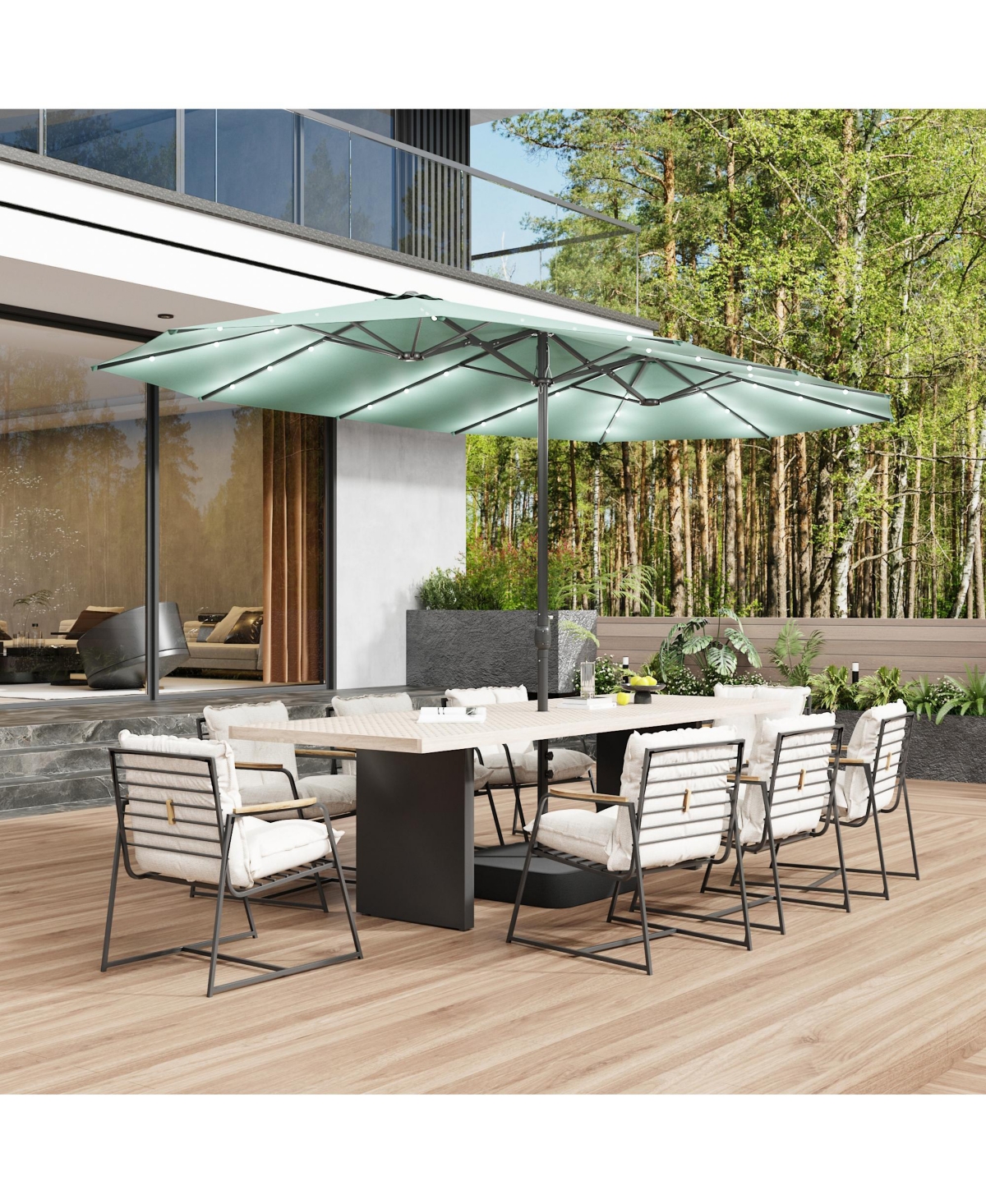 Click here for Homsee 15 ft. Double Sided Umbrella Outdoor Patio... prices