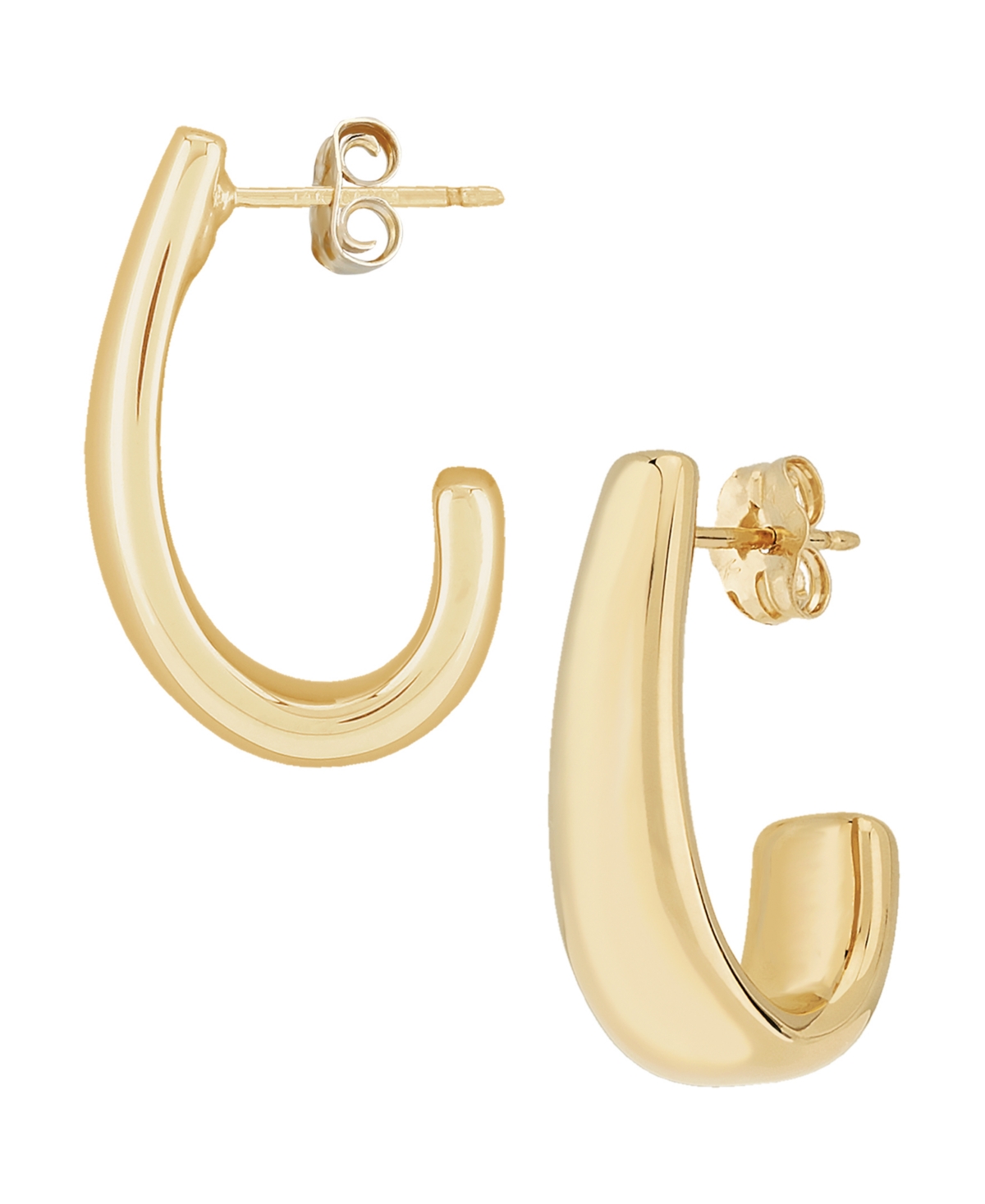 Click here for J-Hoop Earrings in 14k Gold - Yellow Gold prices