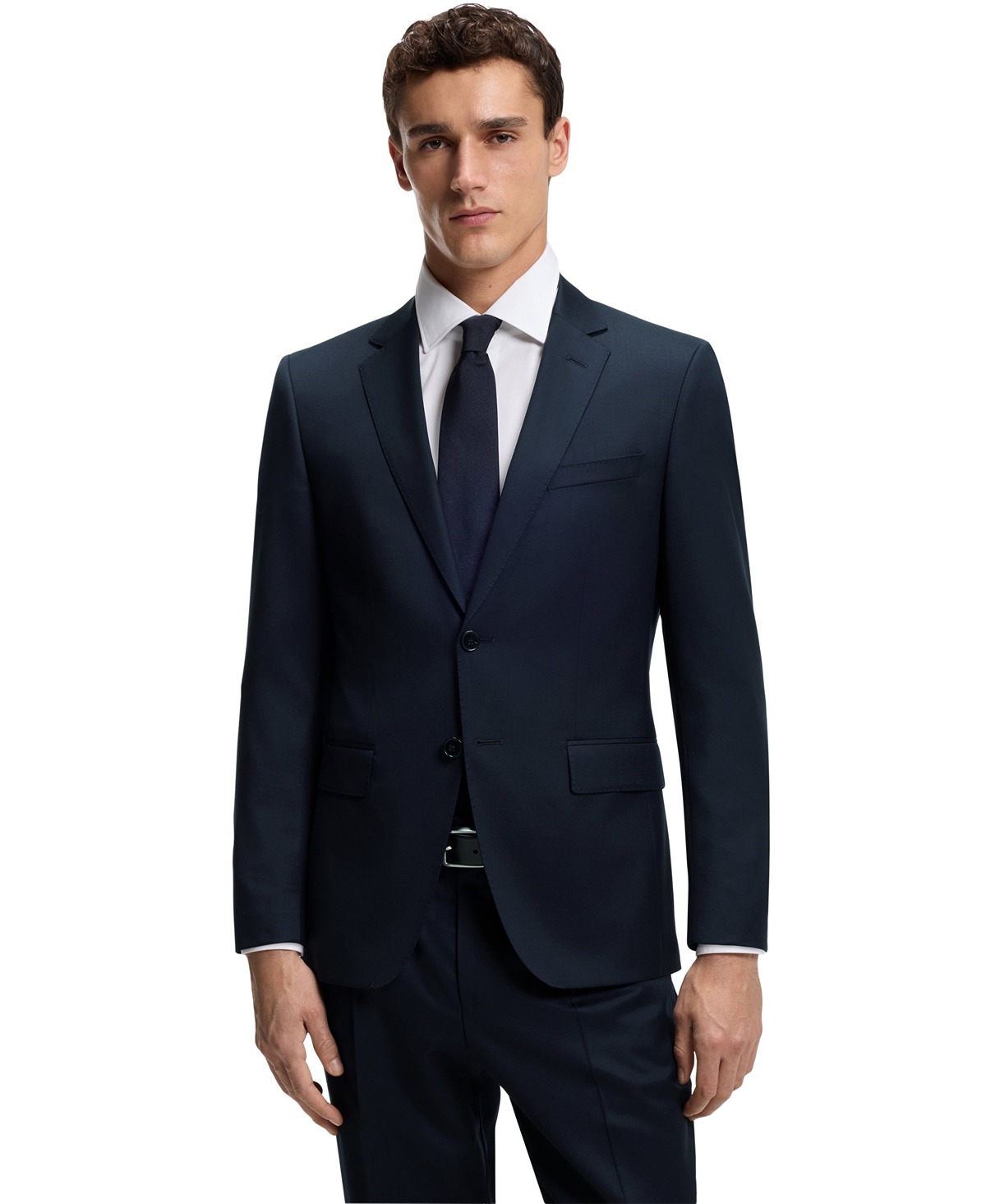 Click here for Boss Mens Single-Breasted Jacket - Dark Blue prices