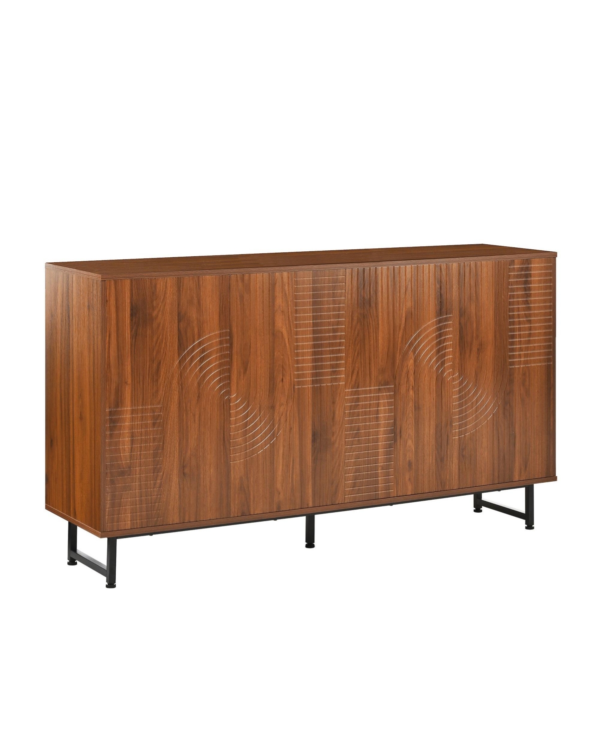 Click here for Premium Walnut Mid-Century Sideboard with Geometri... prices