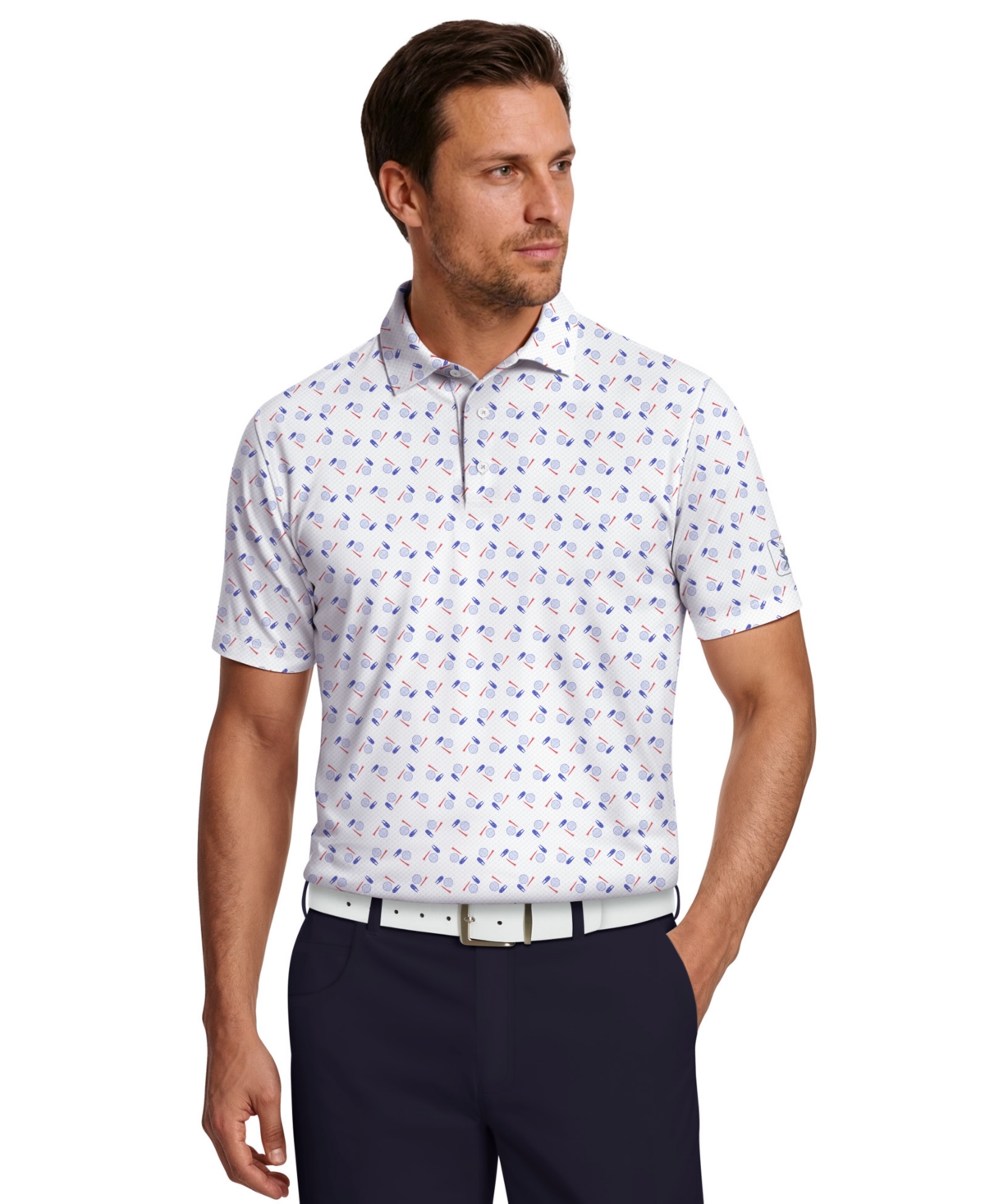 Click here for Pga Tour Mens Golf Gear Novelty Print Golf Polo Sh... prices