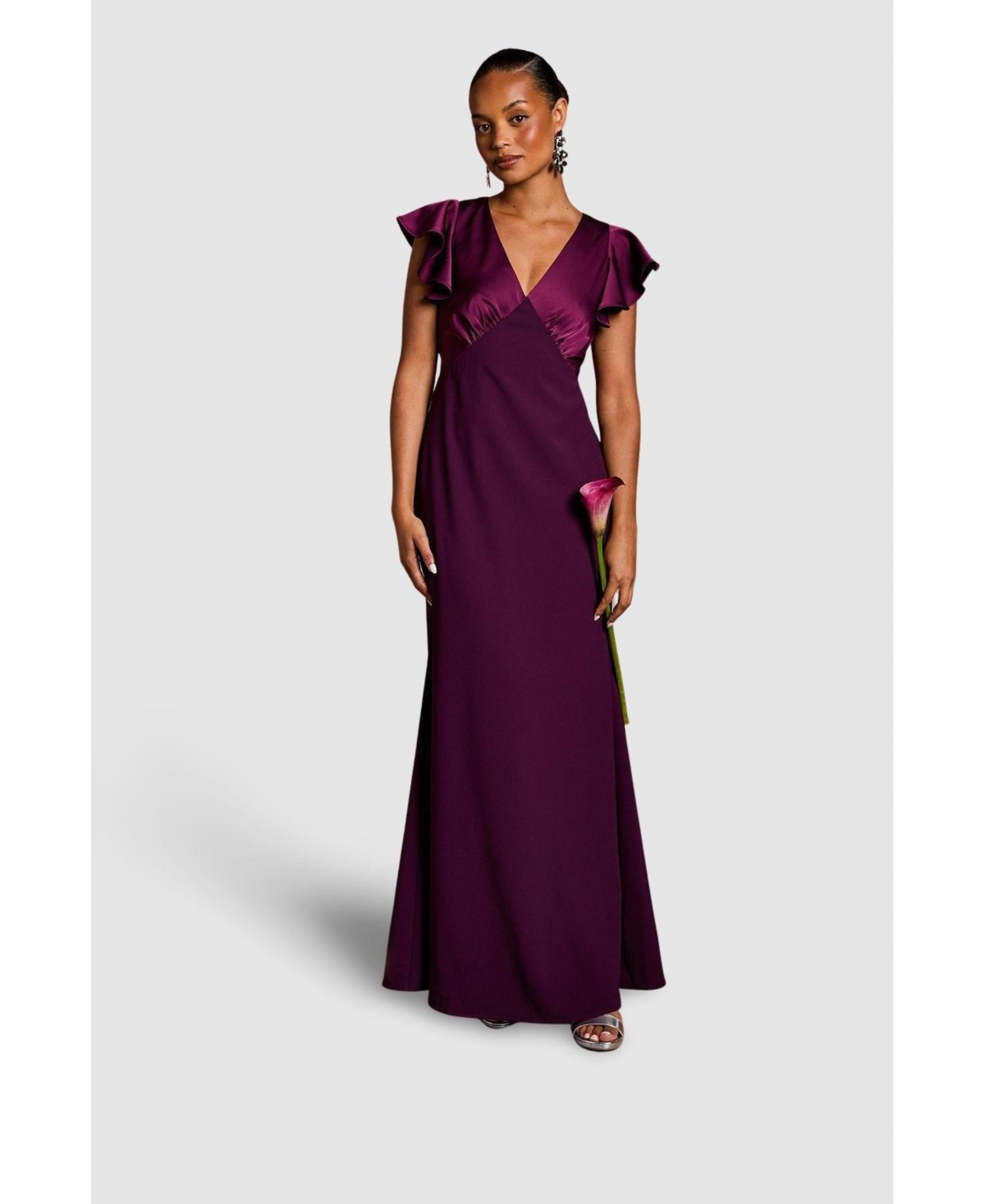 Click here for Coast Womens Petite V-Neck Maxi Bridesmaid Dress -... prices