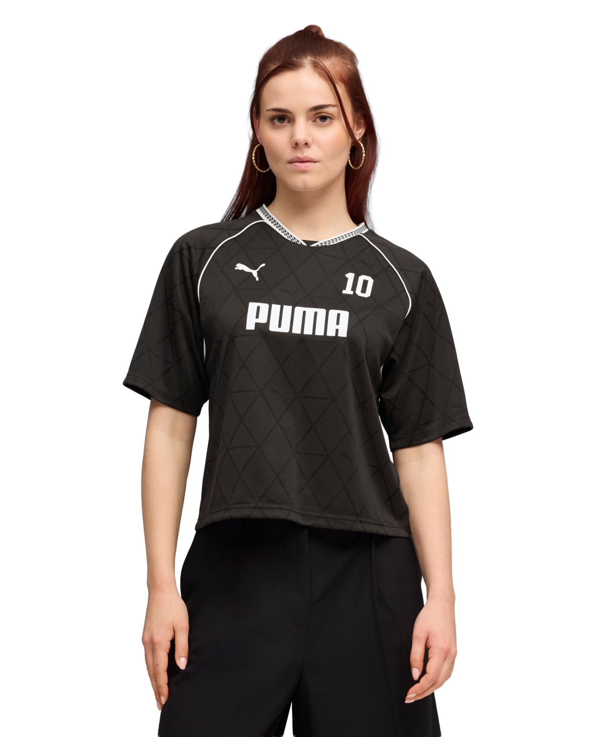 Click here for Puma Womens Relaxed-Fit Jersey Top - Puma Black prices
