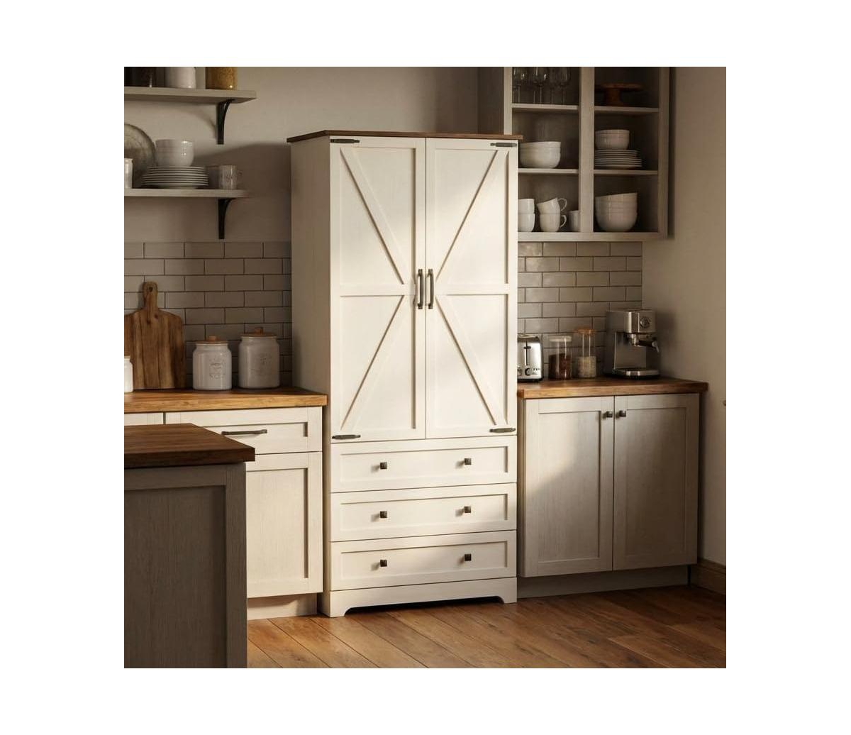 Click here for gaomon Farmhouse Kitchen Pantry Cabinet - 72"... prices