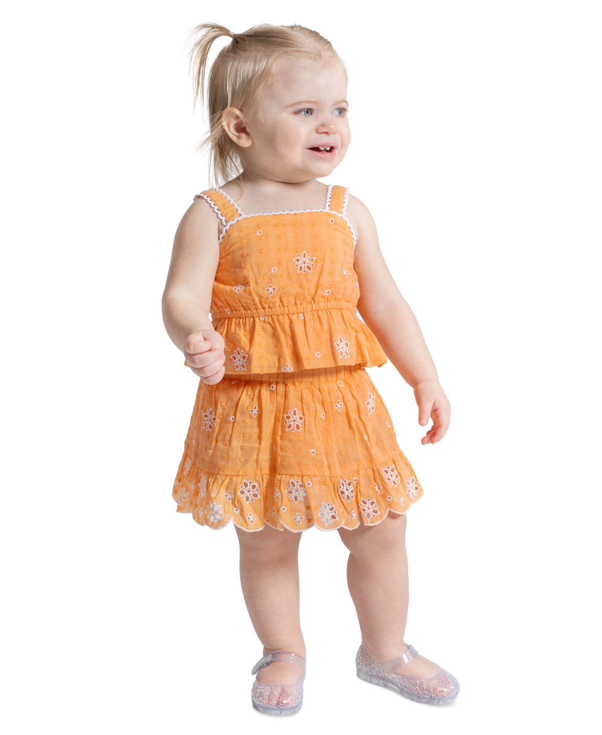 Click here for Rare Editions Baby Girls Sleeveless Eyelet Dress a... prices