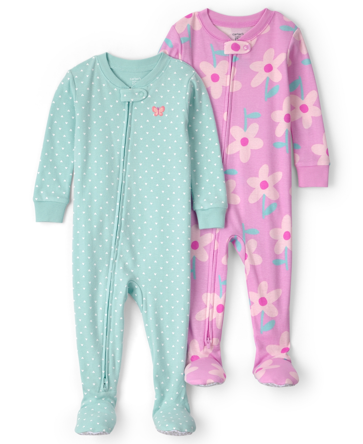 Click here for Carters Baby Girls Long-Sleeve Sleep & Play  2-Pac... prices