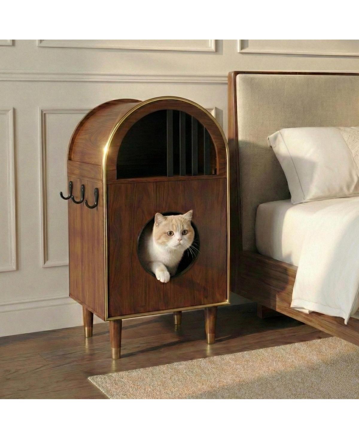 Click here for 6thdruple Modern Espresso Cat Condo Furniture  Two... prices