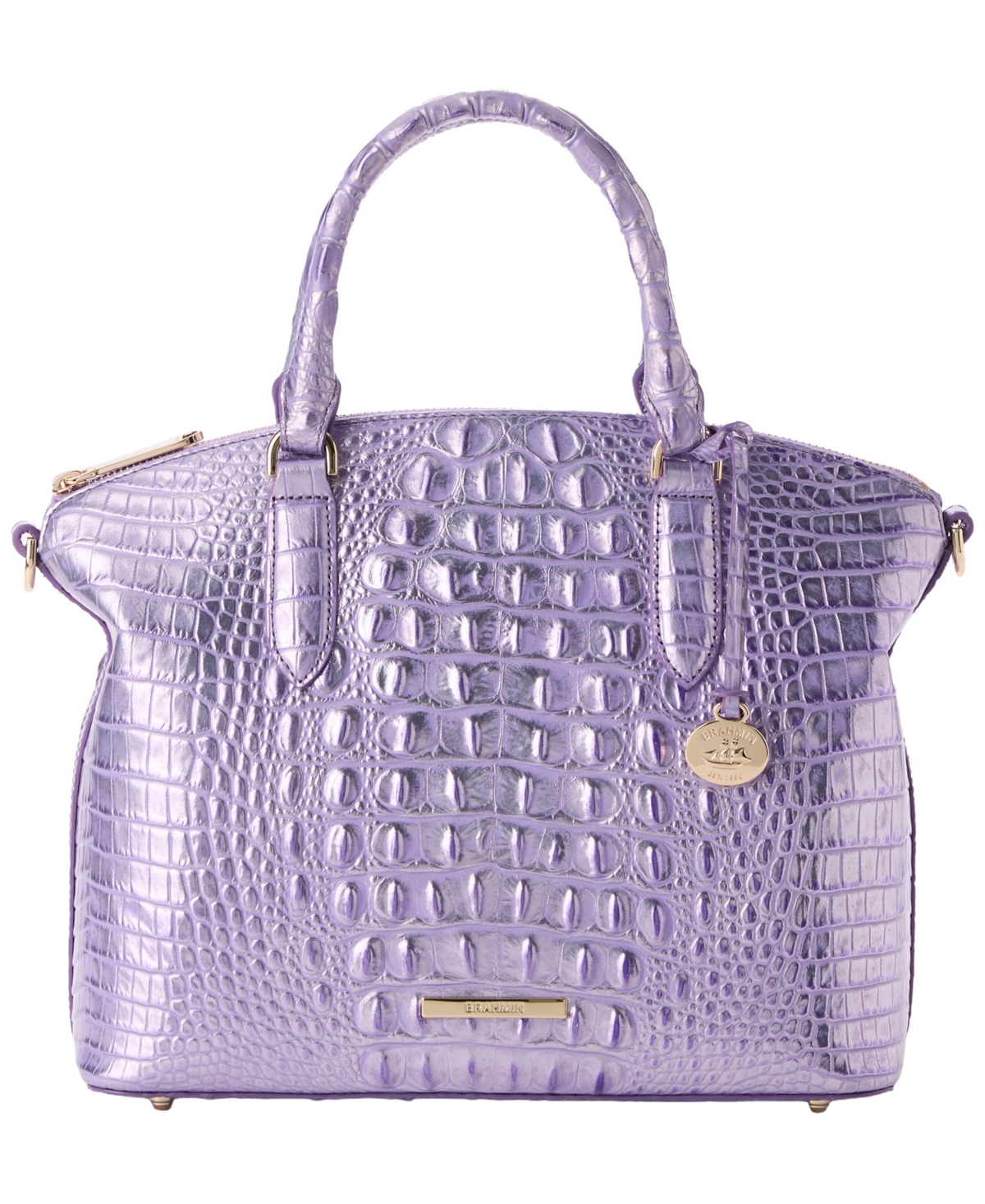 Click here for Brahmin Duxbury Leather Satchel Bag - Sheer Lavend... prices