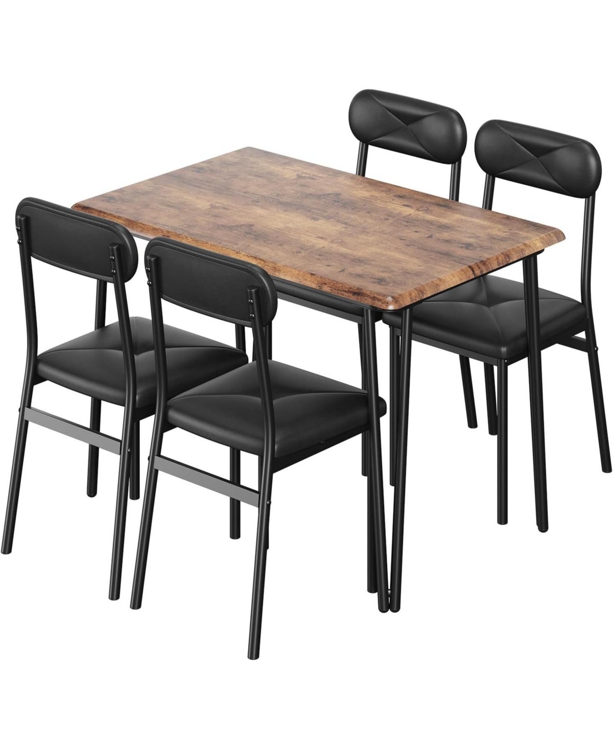 Click here for gaomon 5-Piece Square Dining Set for 4  Metal Fram... prices