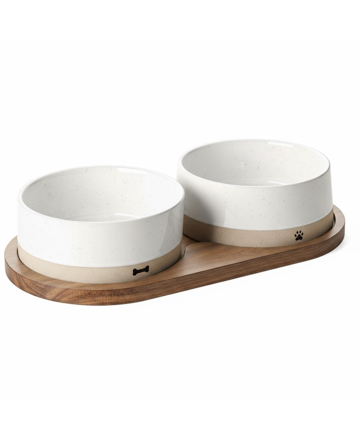 Click here for Aronkl Ceramic Dog Bowls Set with Wood Tray Food W... prices