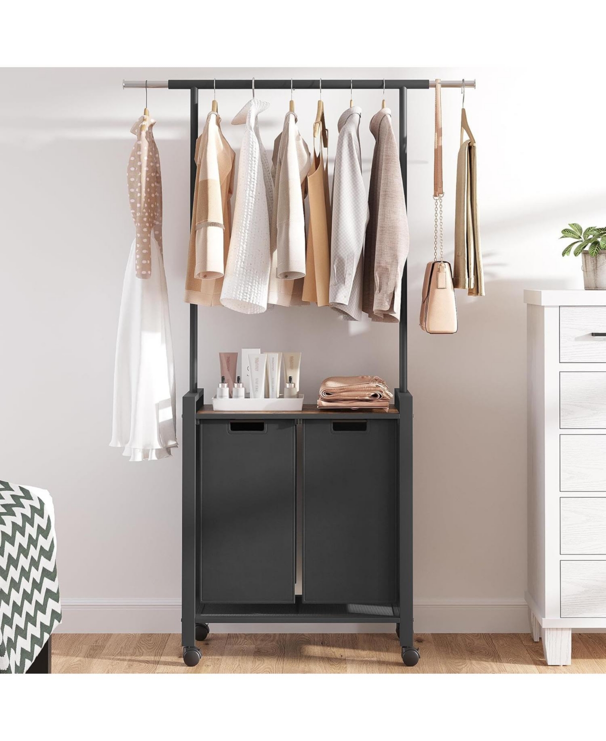 Click here for gaomon Rolling Laundry Sorter Hamper 2 Section Bas... prices