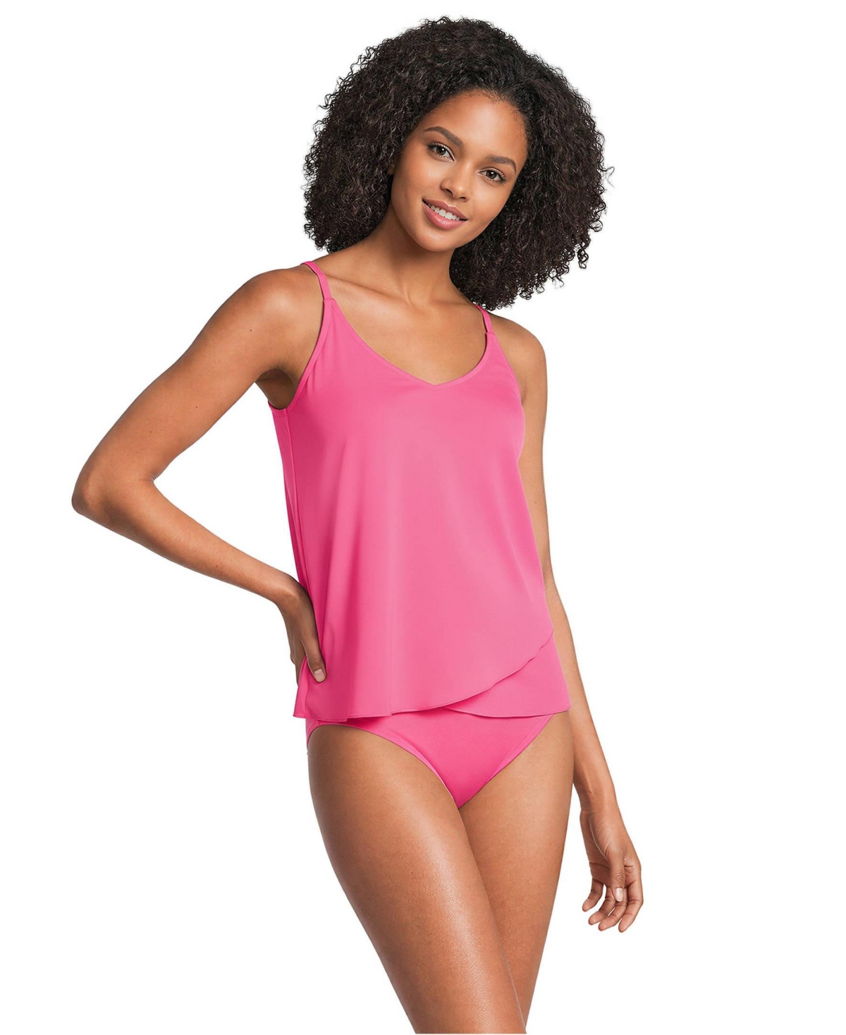 Click here for Lands End Womens Long Torso Tulip Hem Tankini Top... prices