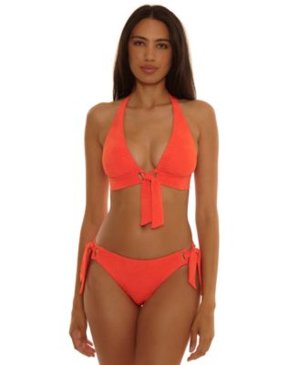 Click here for Trina Turk Womens Golden Oasis Textured Grommet Fr... prices