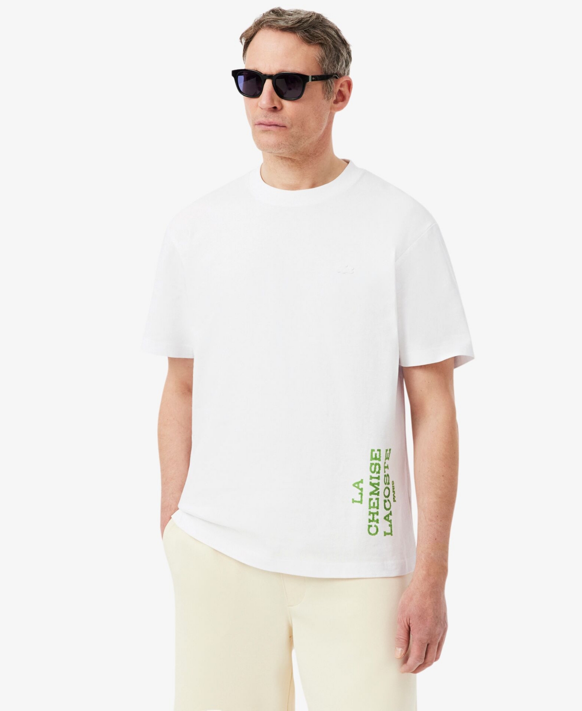 Click here for Lacoste Mens Relaxed Fit Printed Cotton T-shirt -... prices