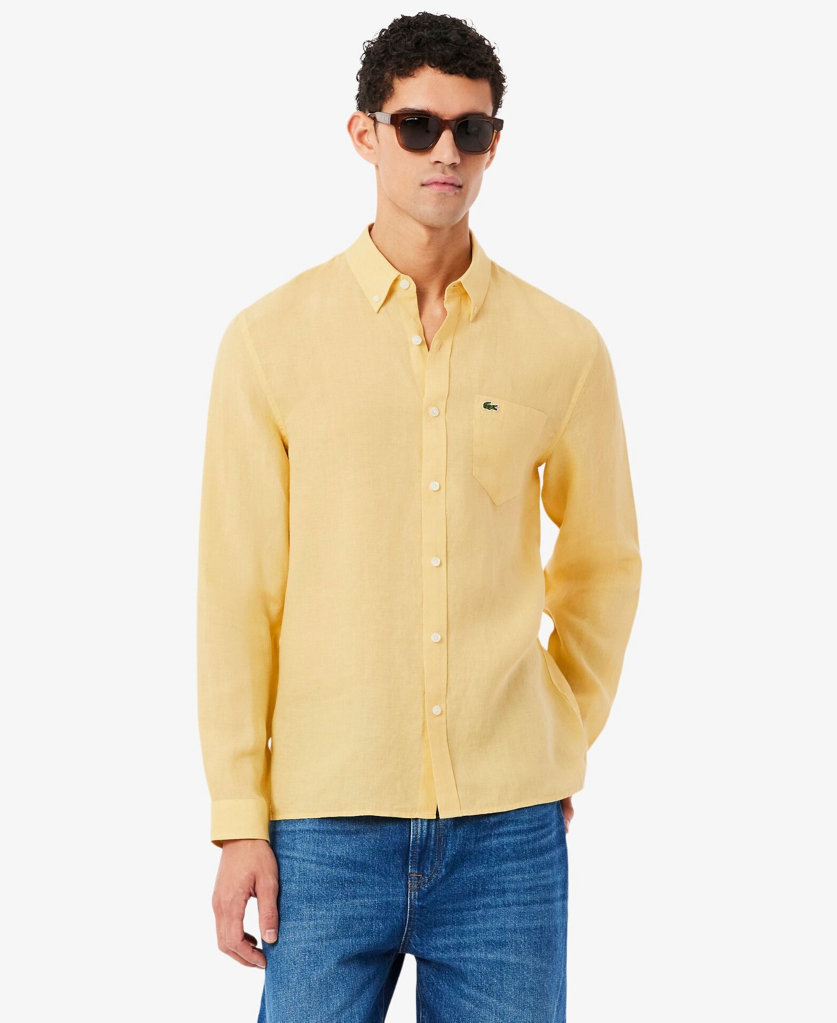 Click here for Lacoste Mens Regular-Fit Long-Sleeve Shirt - Soya prices