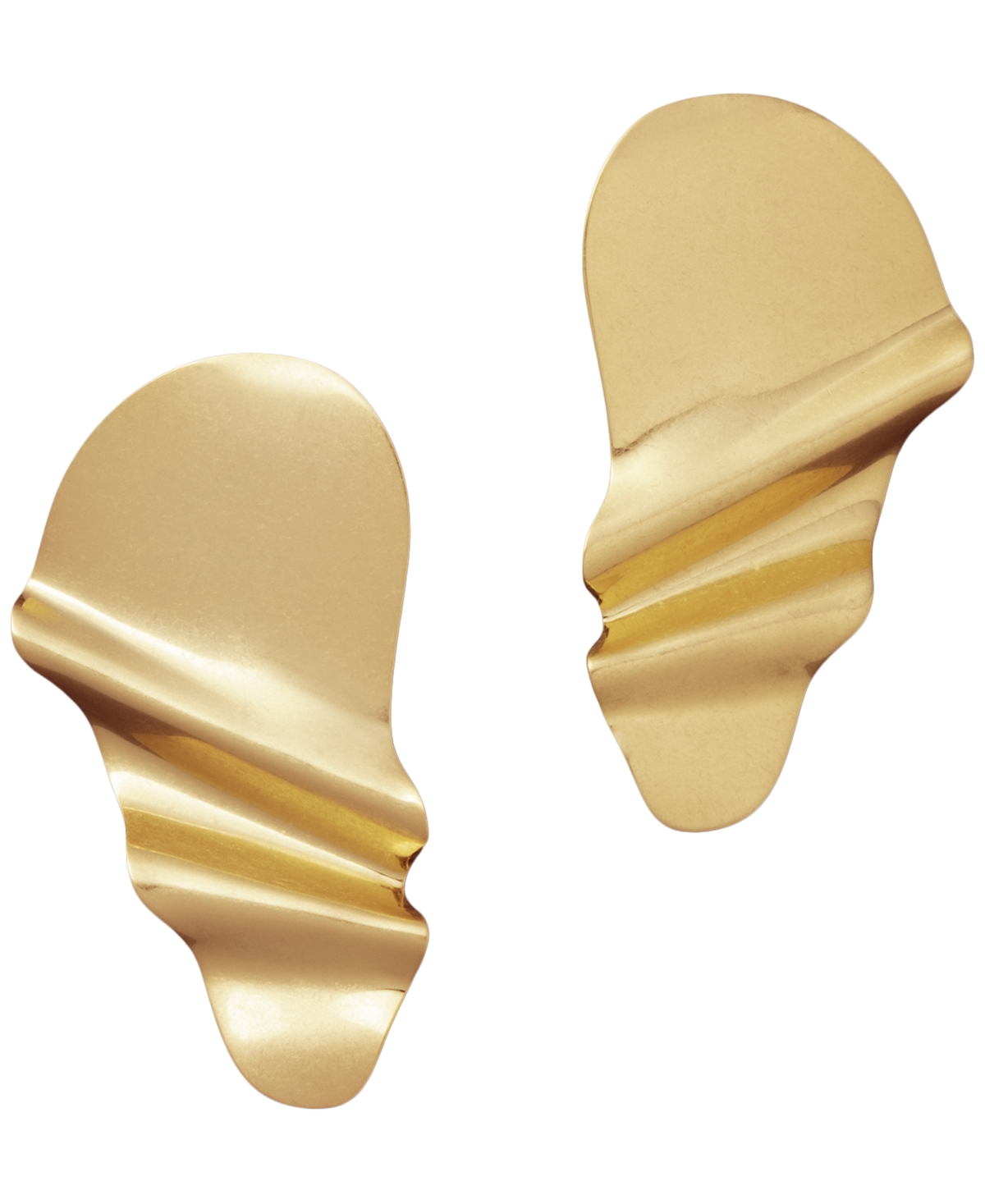 Click here for Donna Karan Gold-Tone Molten C Hoop Earrings - Gol... prices