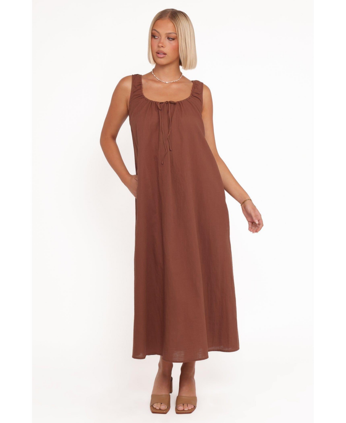 Click here for Petal and Pup Womens Bowman Maxi Dress - Chocolate... prices