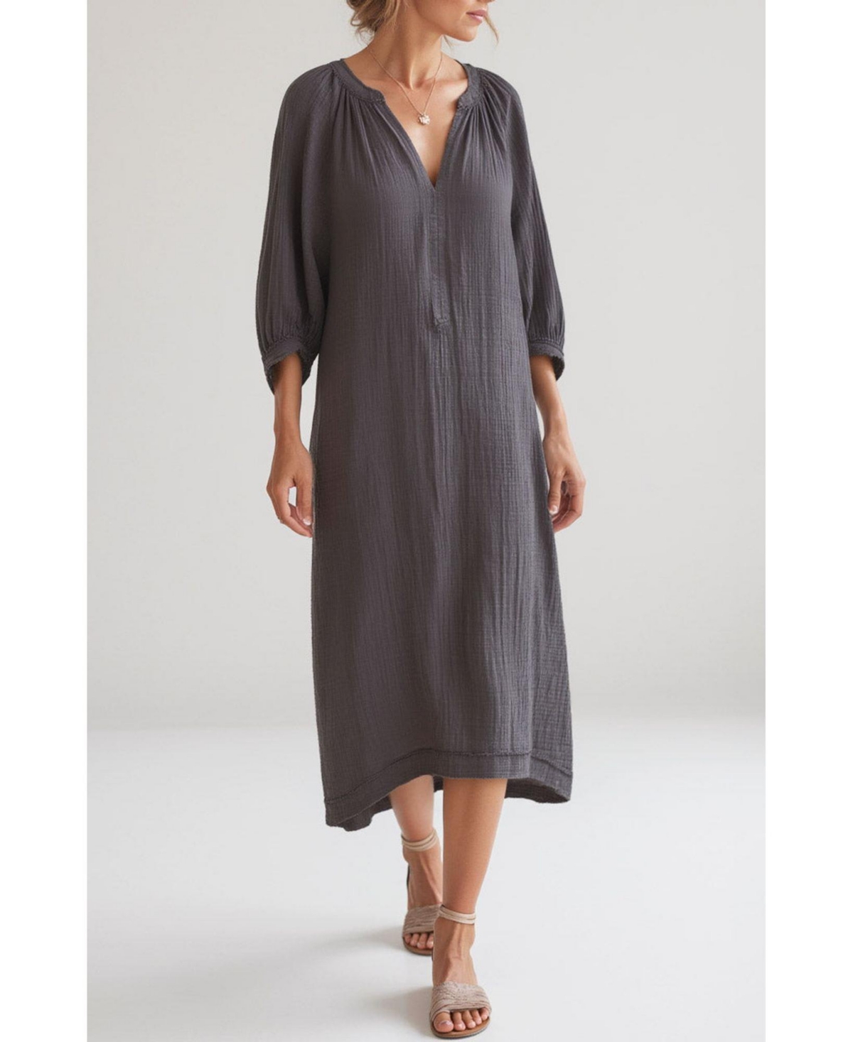 Click here for Ocean+Main Plus Size Ocean+Main Gauze Dress with P... prices