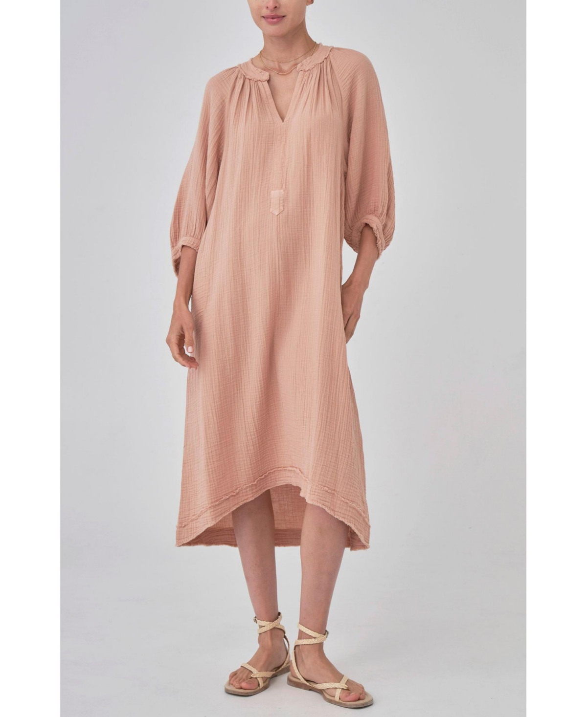 Click here for Ocean+Main Plus Size Ocean+Main Gauze Dress with P... prices