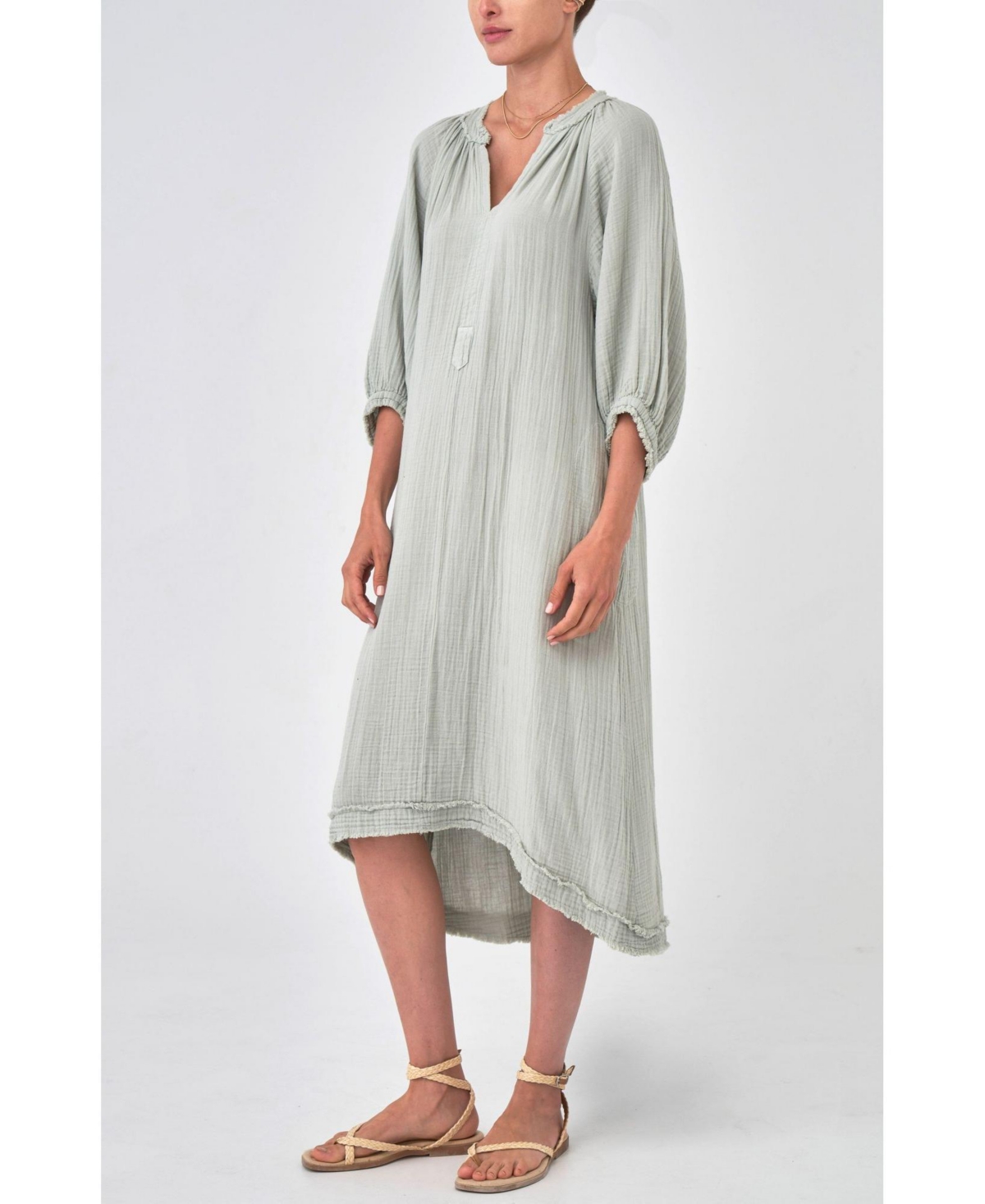 Click here for Ocean+Main Plus Size Ocean+Main Gauze Dress with P... prices