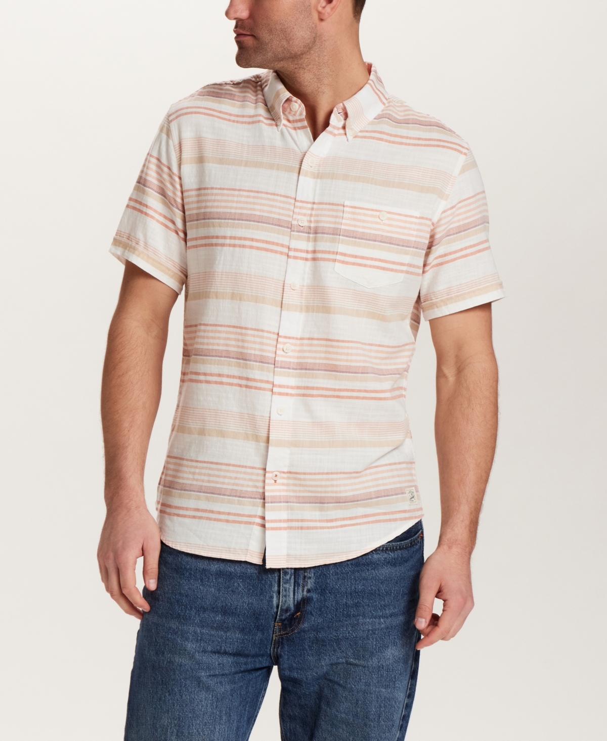 Click here for Weatherproof Vintage Mens Twill Stripe Button-Down... prices