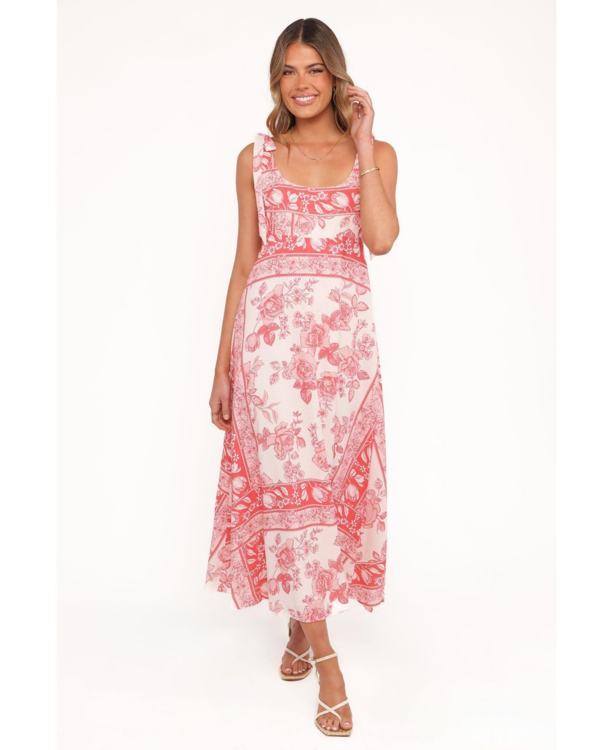 Click here for Petal and Pup Womens Valara Tie Shoulder Maxi Dres... prices