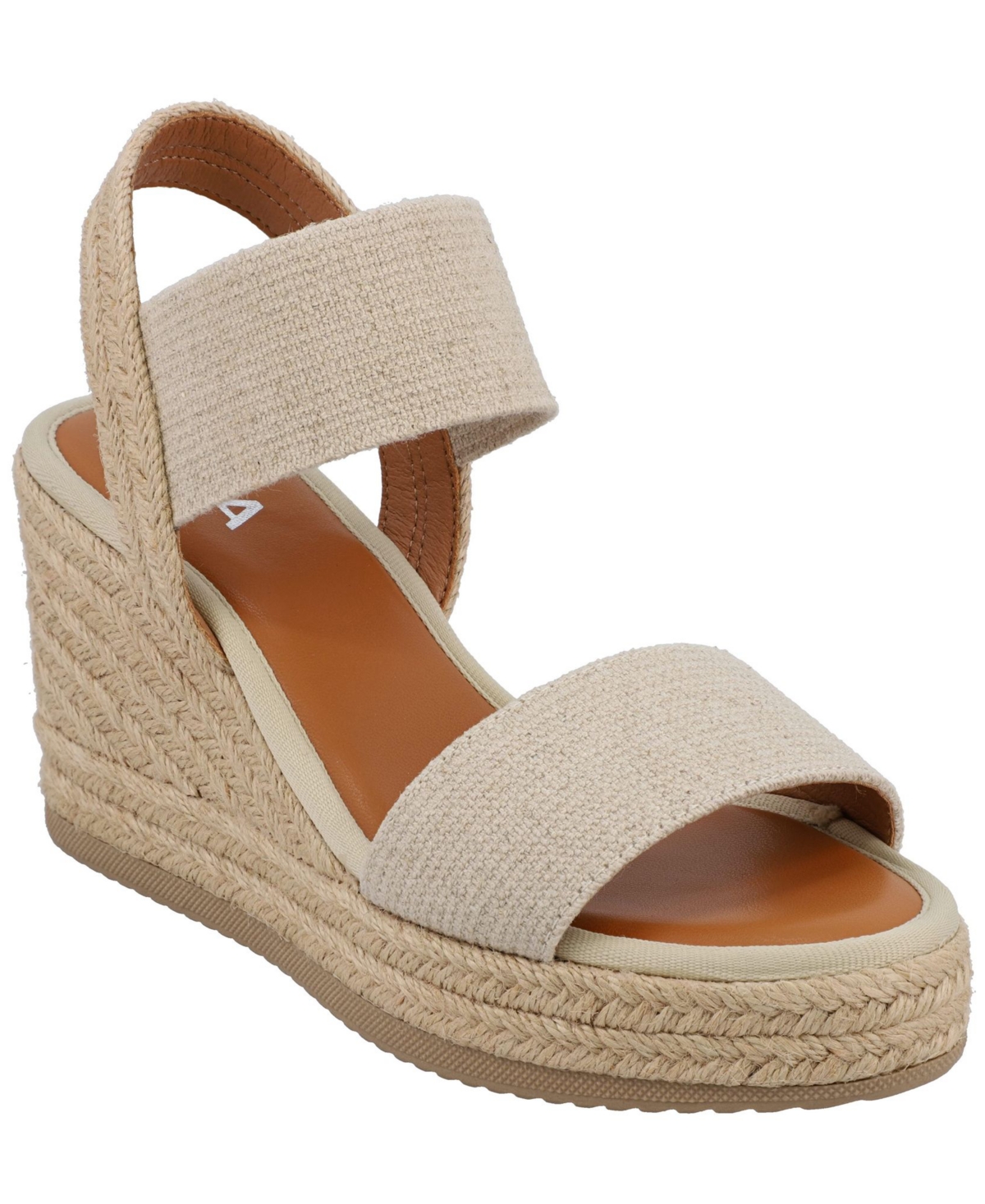 Click here for Mia Womens Brittni Round Toe Wedge Sandals - Natur... prices