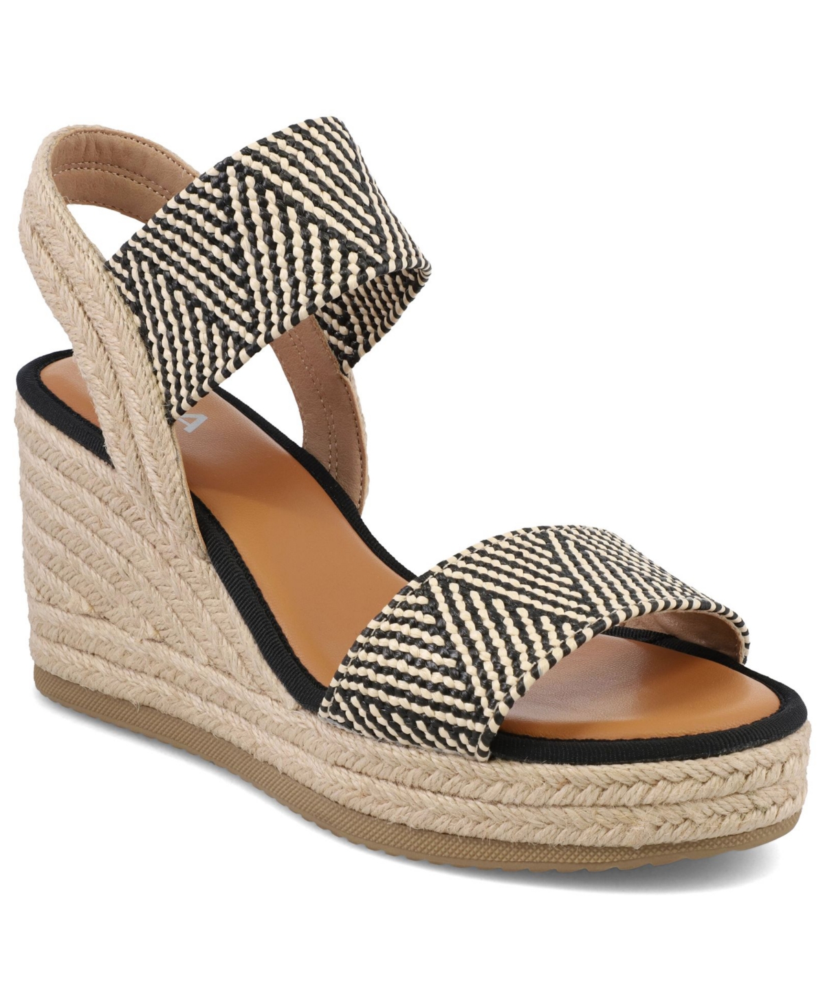 Click here for Mia Womens Brittni Round Toe Wedge Sandals - Black... prices