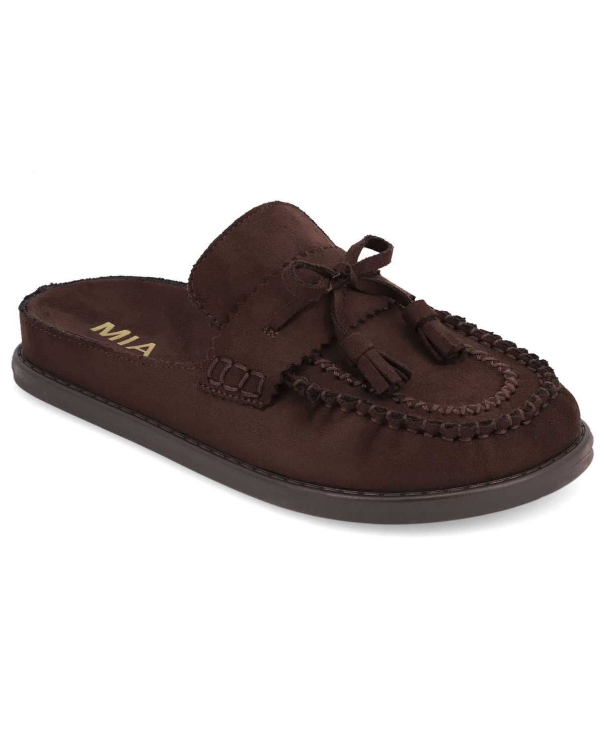 Click here for Mia Womens Nesha Moc Toe Moccasin Mule Loafers - C... prices