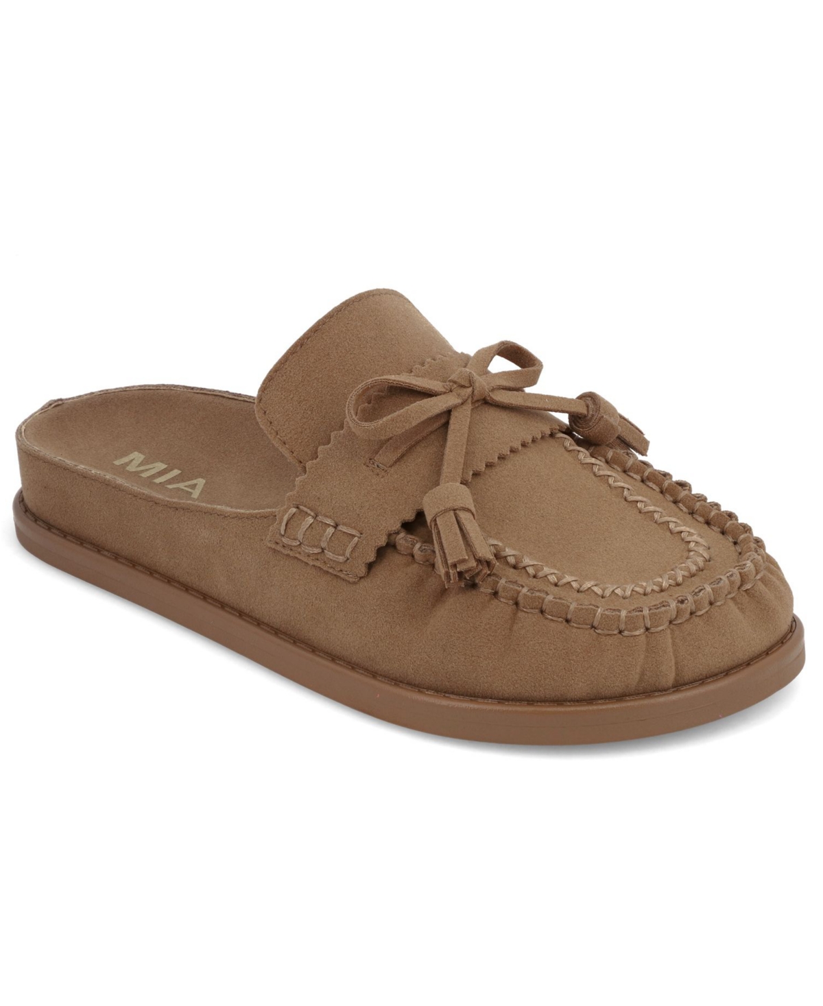 Click here for Mia Womens Nesha Moc Toe Moccasin Mule Loafers - T... prices