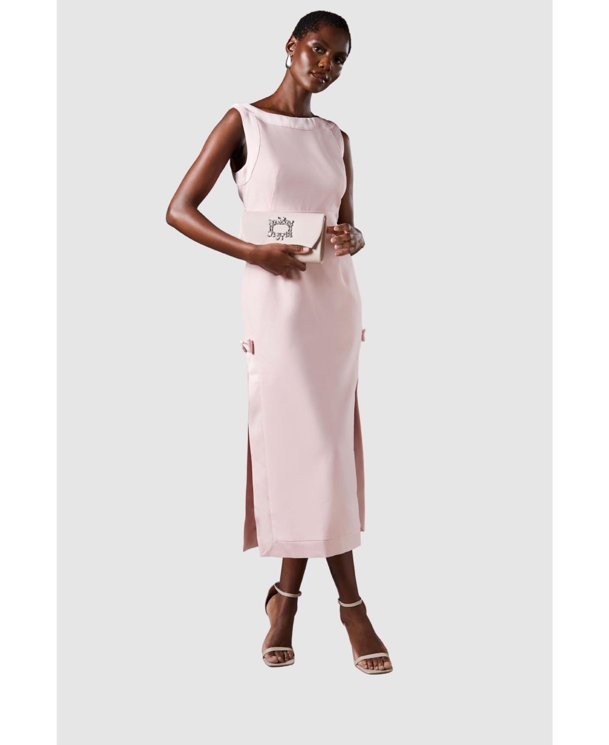 Click here for Coast Womens Bow Detail Round Neck Midaxi Dress -... prices